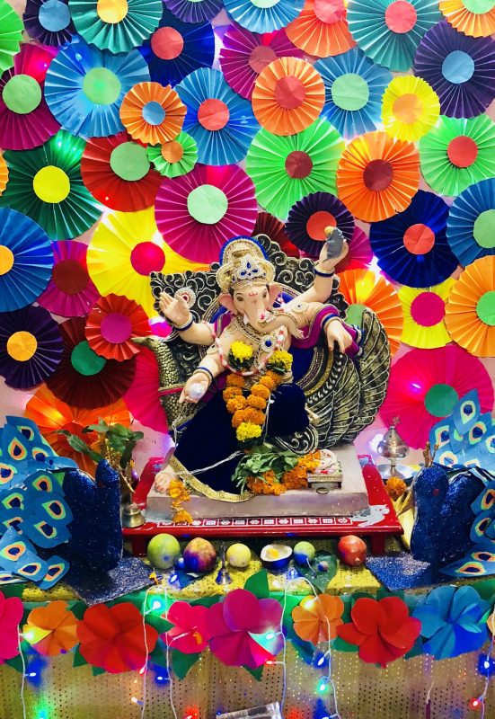 Ecofriendly decoration theme peacock | Ganapati Bappa Morya