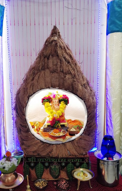 Eco-friendly Ganesh Decoration (coconut theam) | Ganapati Bappa Morya
